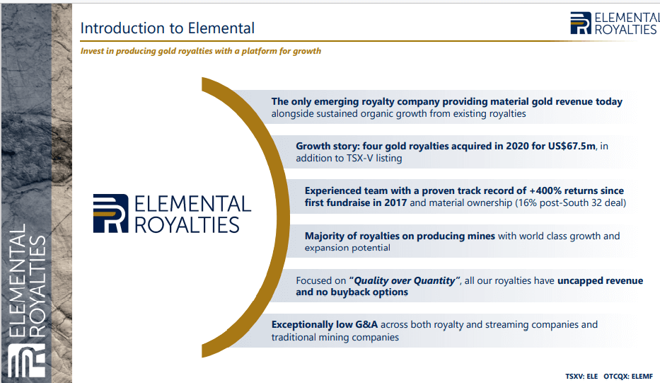 Elemental Royalties (ELE) - Cashflow Focused & Restructuring Debt ...