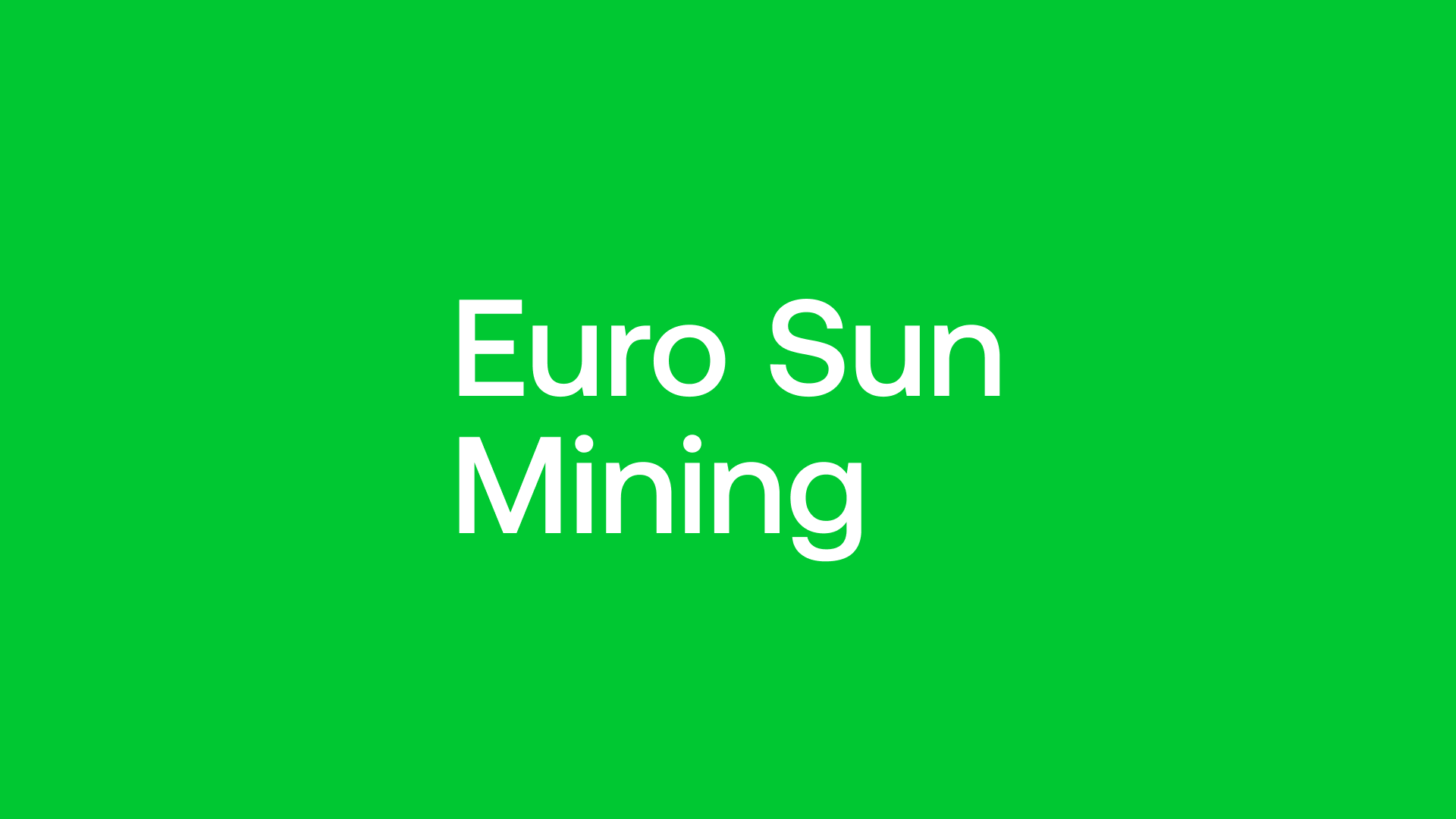 Euro Sun Mining (ESM) - European Copper Going Through the Processes ...