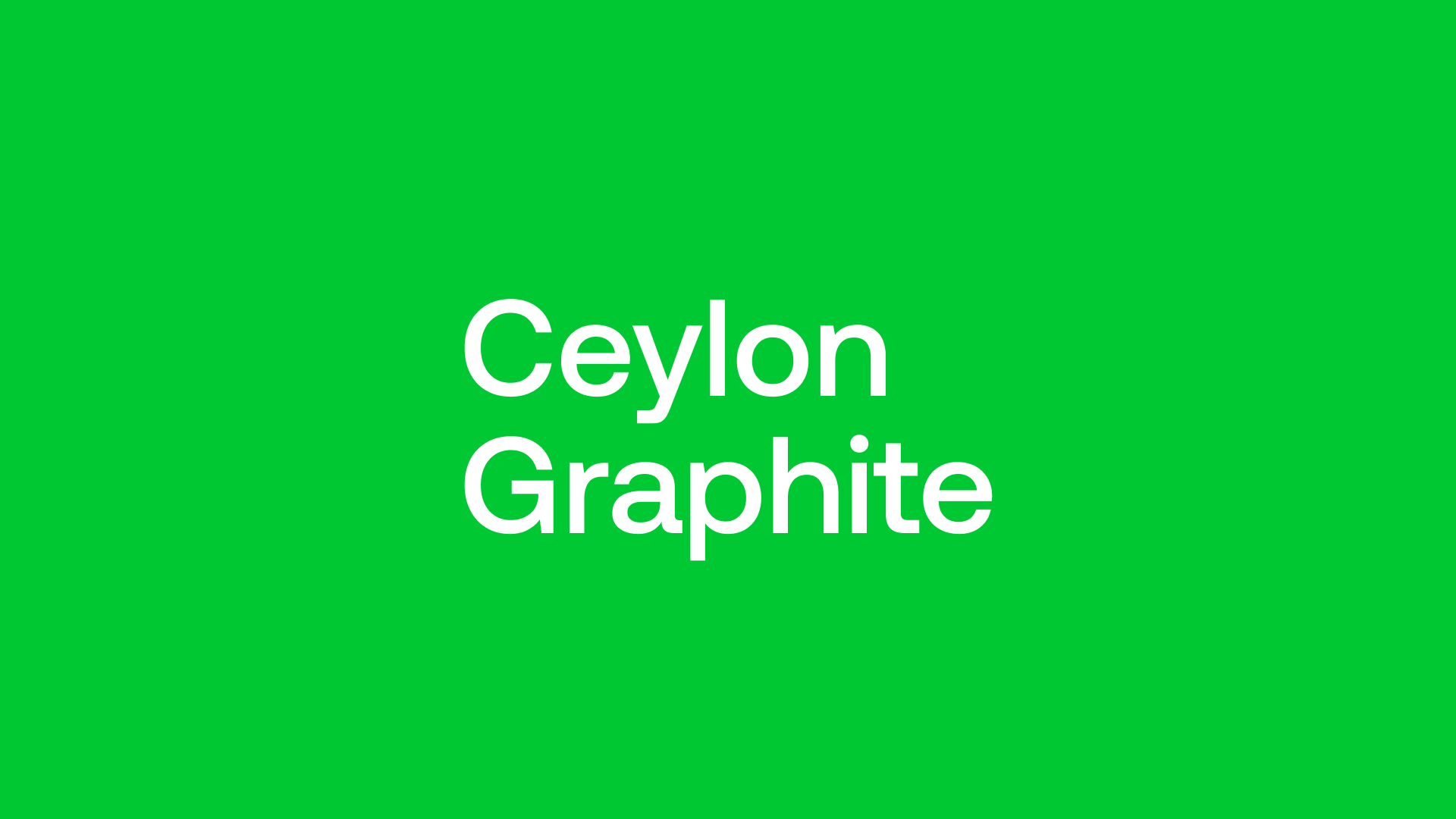 Ceylon Graphite (CYL) - Reboot Keen to Show Scale and Consistency ...
