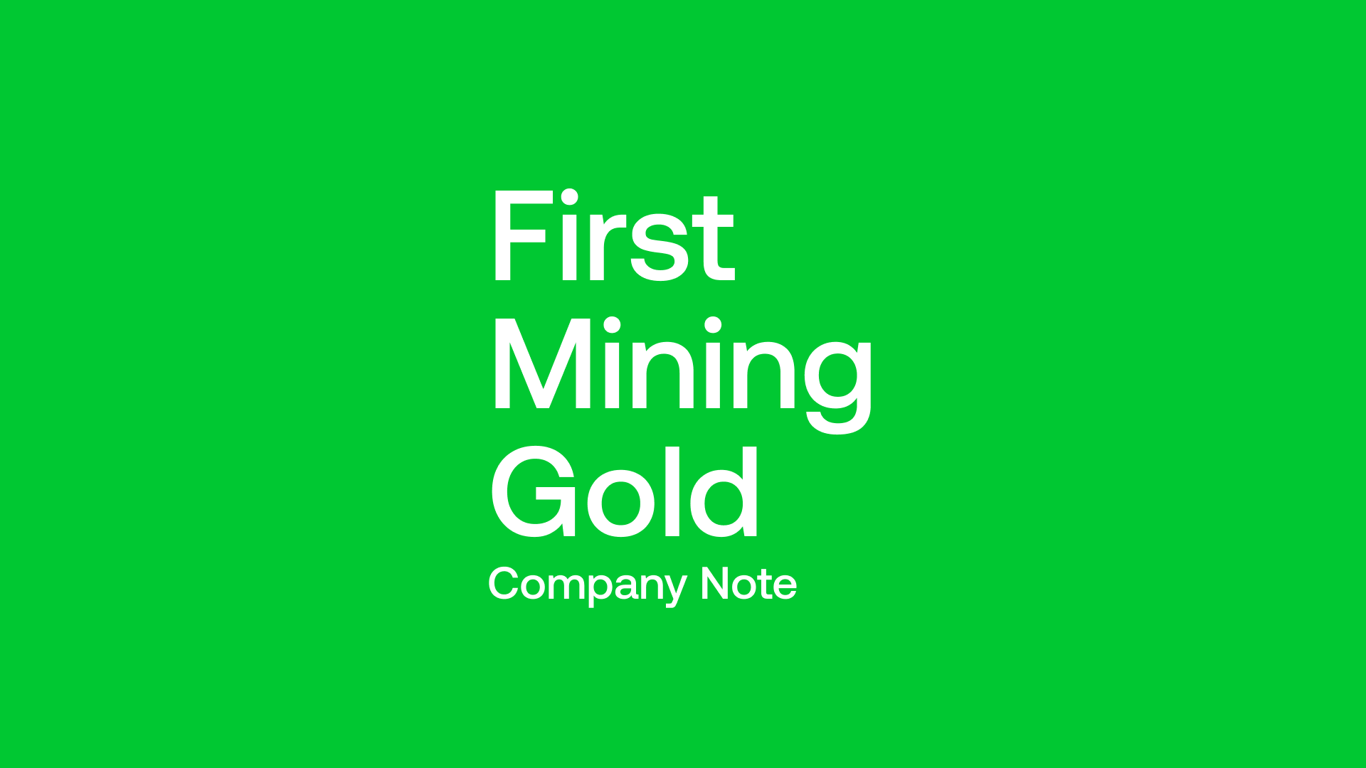First Mining Gold (FF) - 10Moz Gold Portfolio So Far and Counting ...