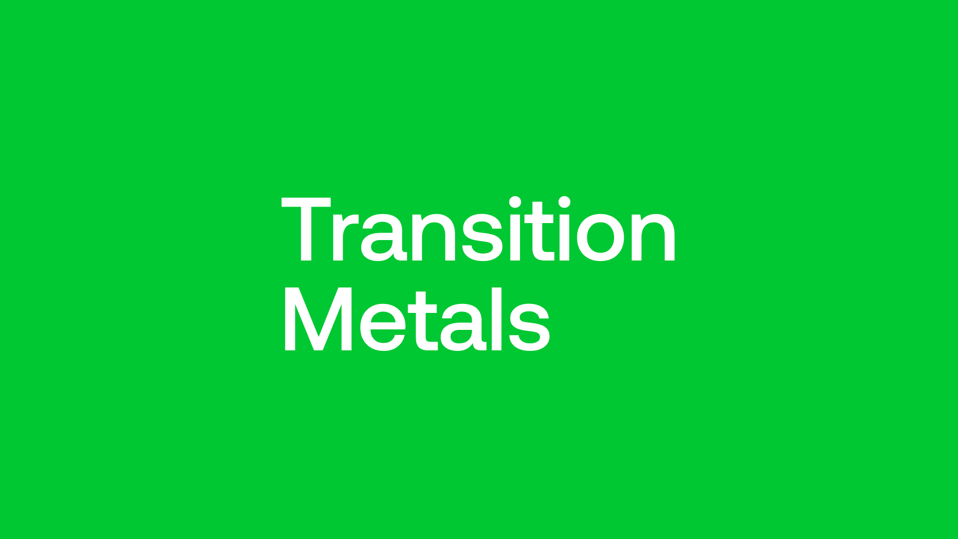 Transition Metals (XTM) - Sustainable Prospect Generator - Article ...