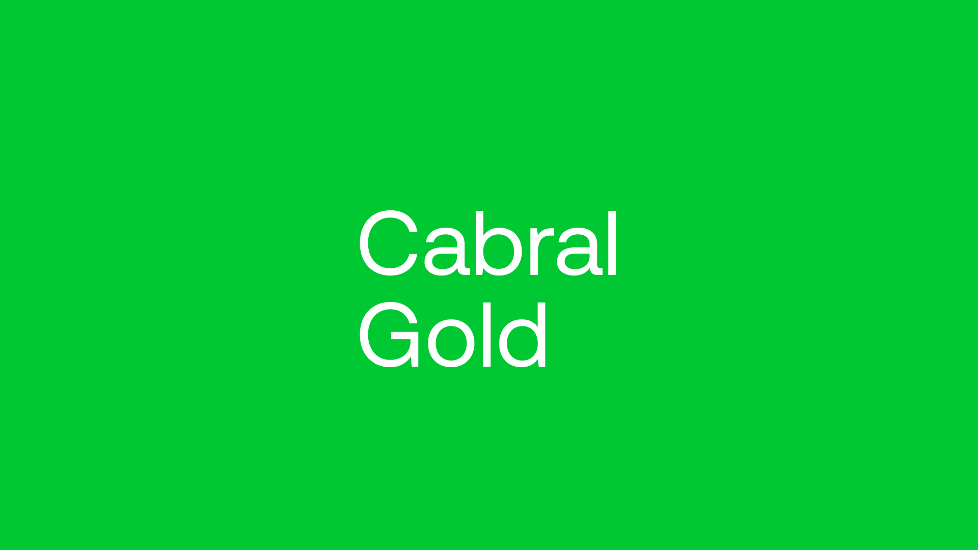 Cabral Gold (TSX-V: CBR) - PFS and Construction Decision Planned for ...
