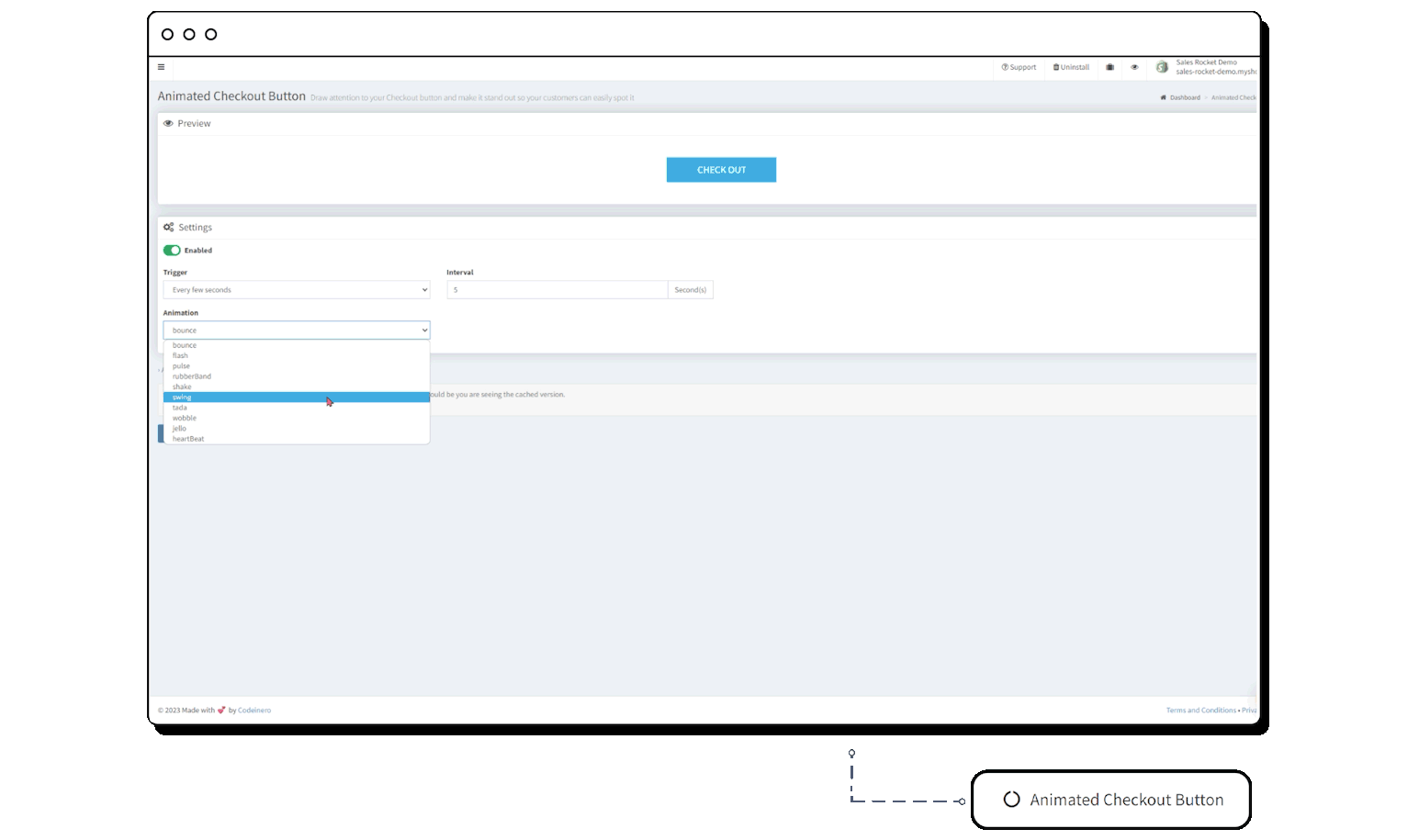 Animated Checkout Button
