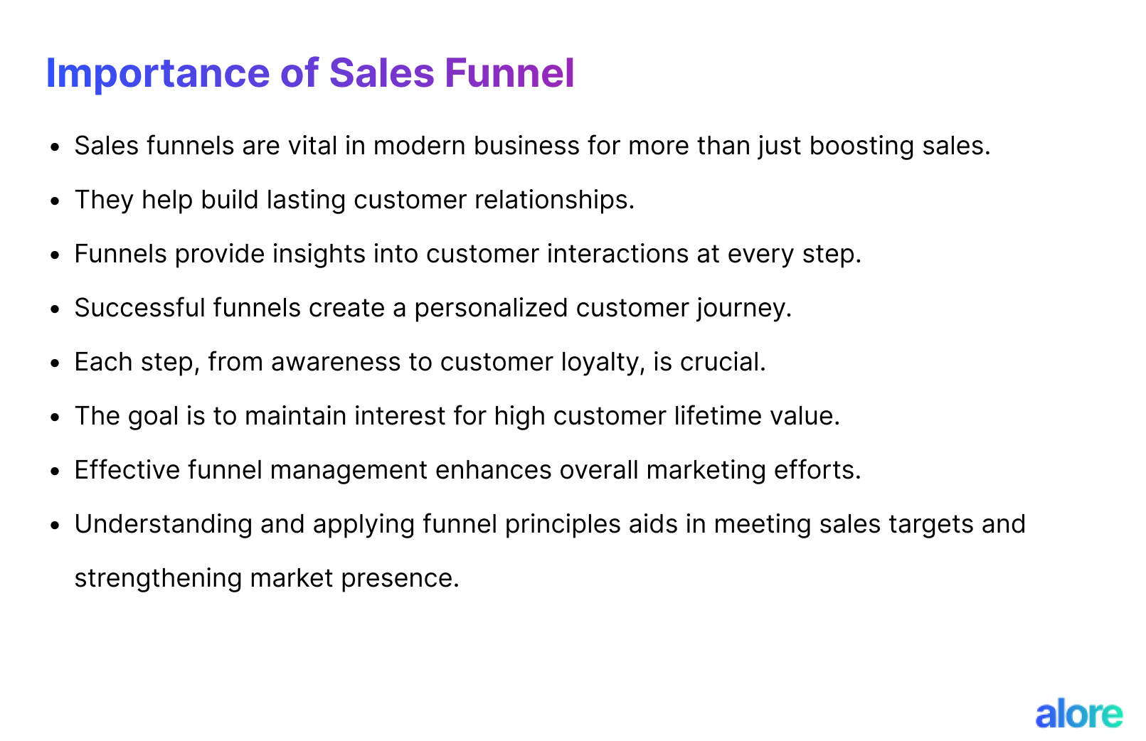 Maximizing Sales: Mastering the Funnel Sales Process | Alore