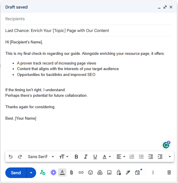 Craft Winning Emails with the Perfect Outreach Template | Alore