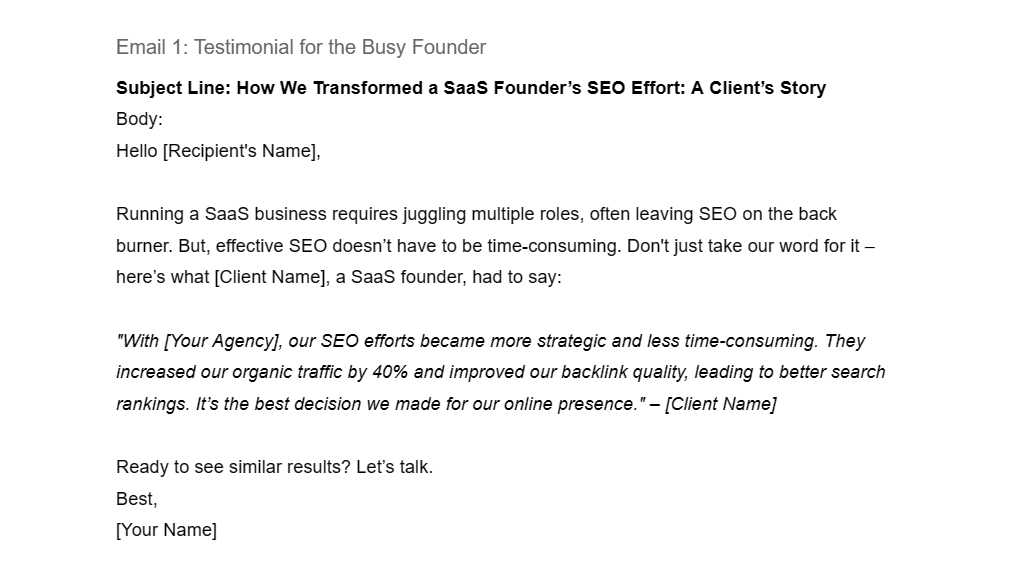 Craft Winning Emails with the Perfect Outreach Template | Alore