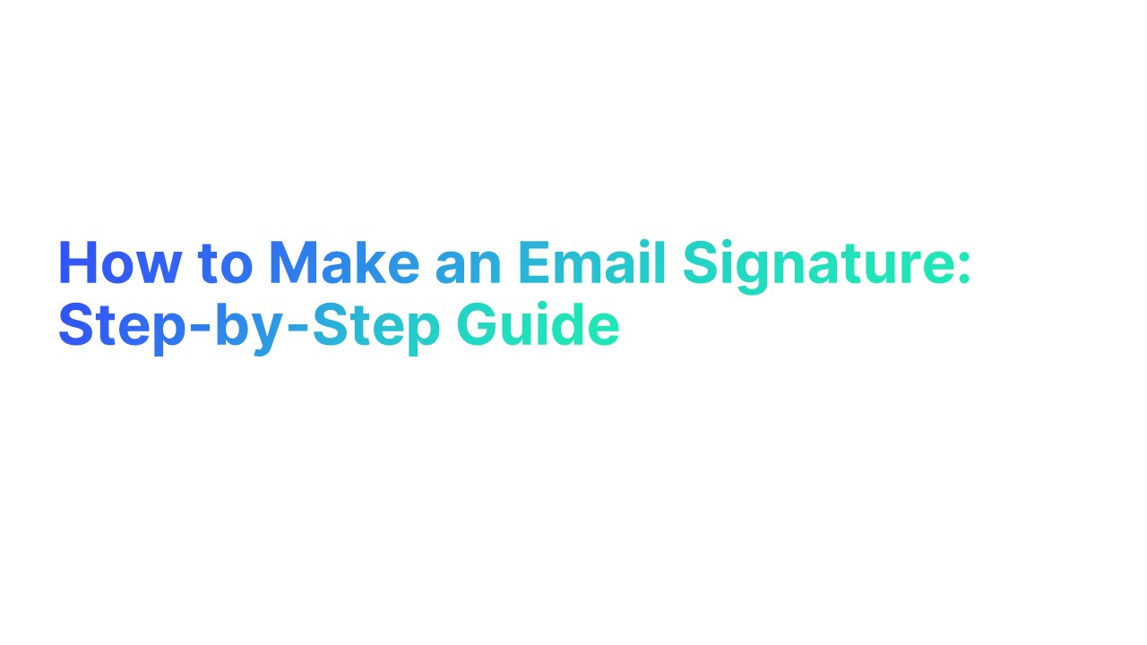 Learn to Create an Email Signature: 10 Email Signature Examples to ...