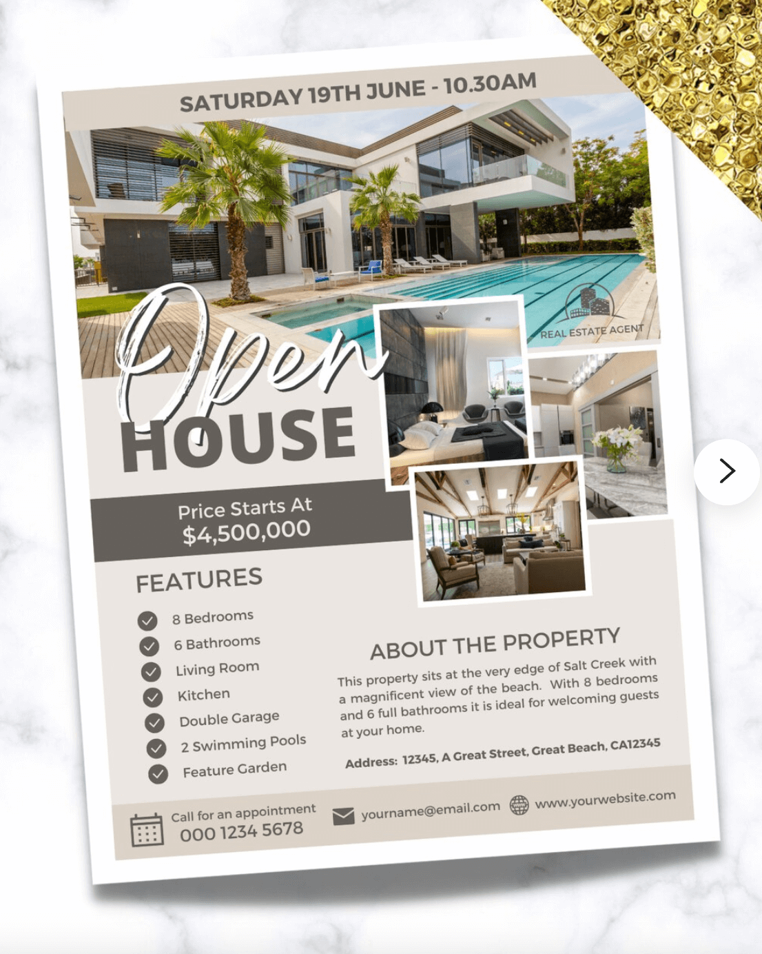 10 Open House Flyer Examples to Boost Your On-the-Day Visitors | Follow ...