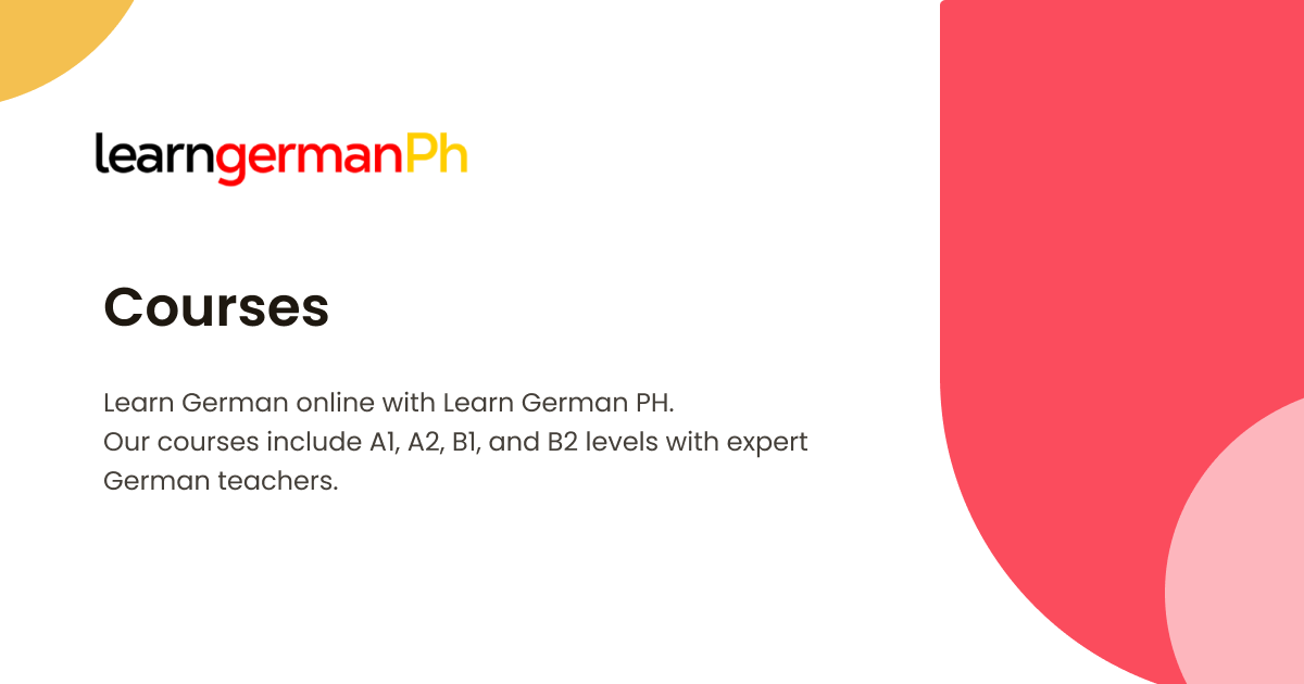 German Language Courses | Learn German PH