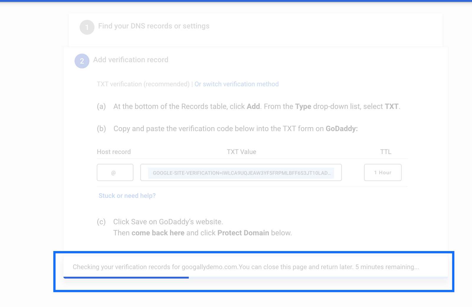 Google Workspace Domain Verification
