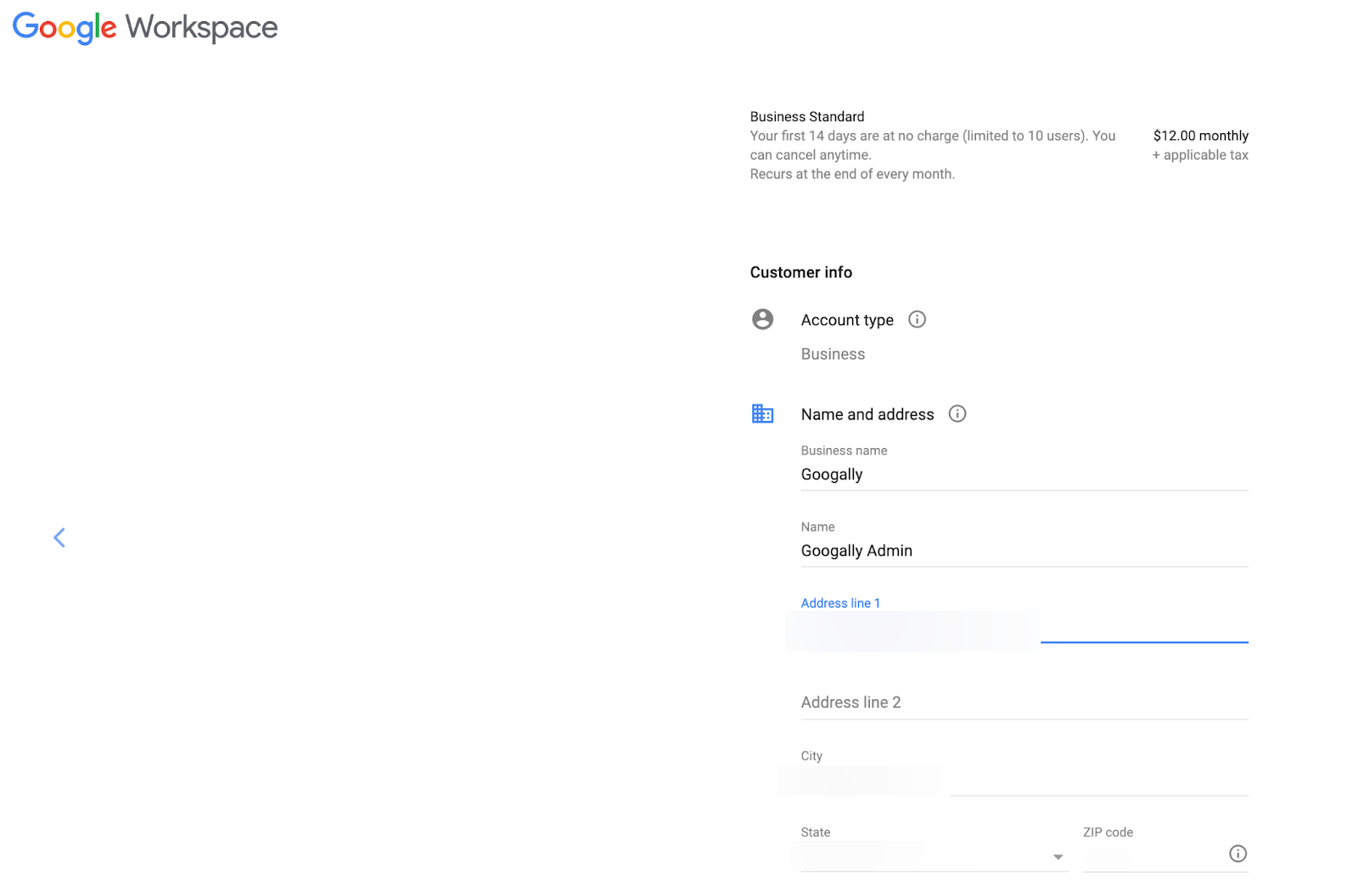 Google Workspace Sign up (with 12% discount)