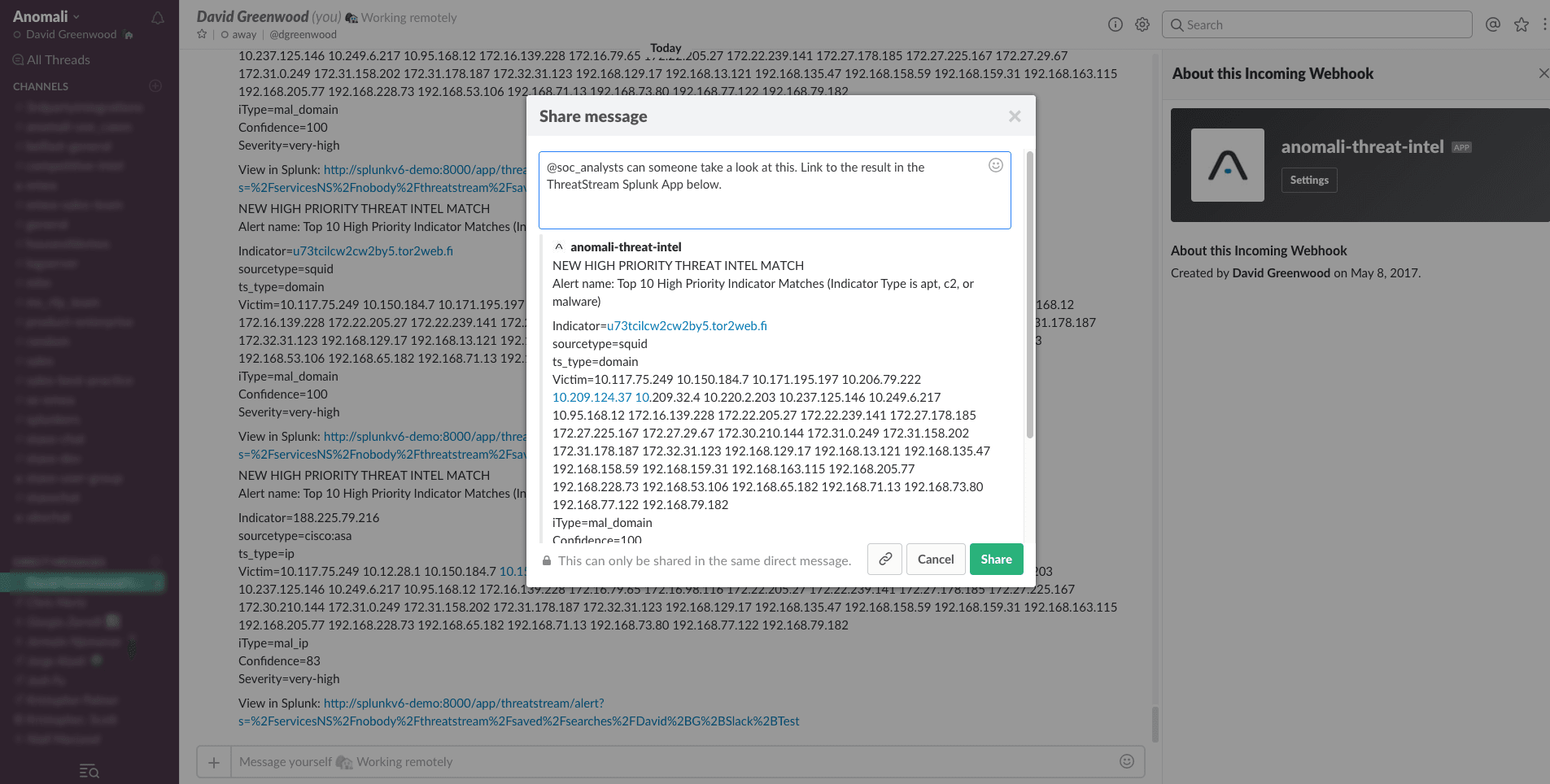 Automate Your Workflows With Threat Intelligence Alerts in Slack | Anomali