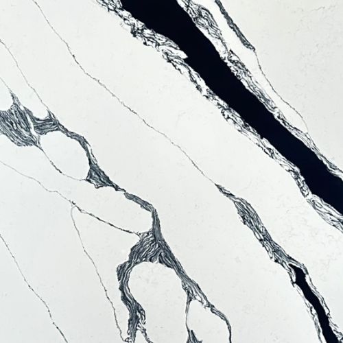 Calacatta Panda White Quartz - Bolder Image Stone