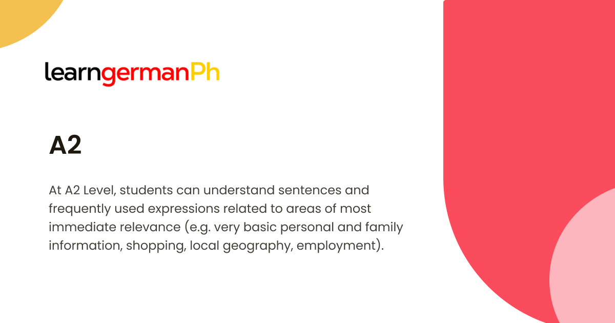 A2 German Course | Upper Beginner Level | Learn German PH