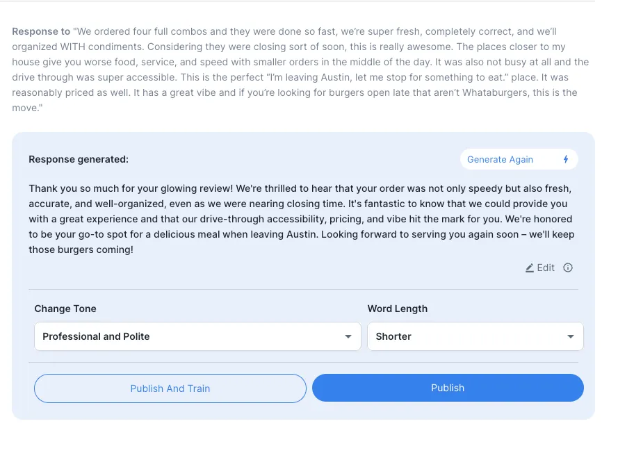 Our Free AI Review Response Generator | RightResponse AI