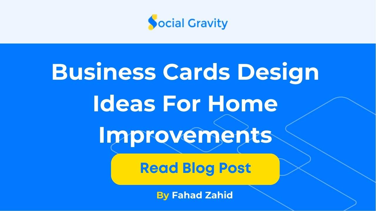 Home Improvement Business Cards - Design Tips & Ideas