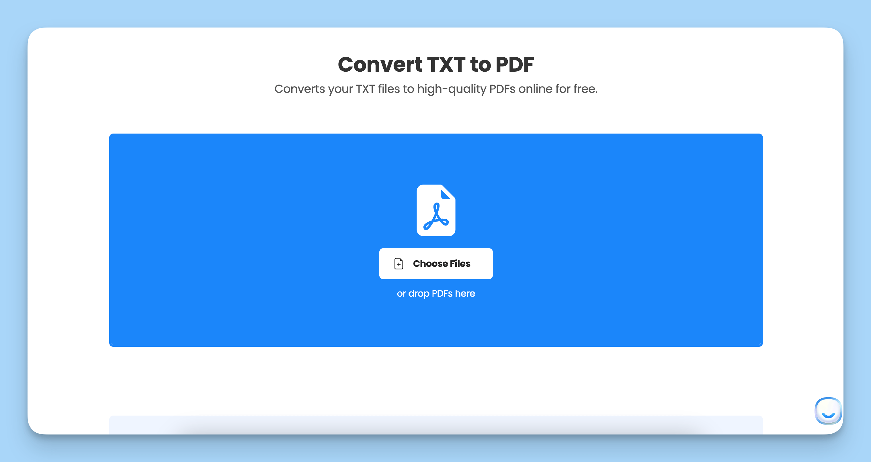 Convert your TXT to PDF for Free