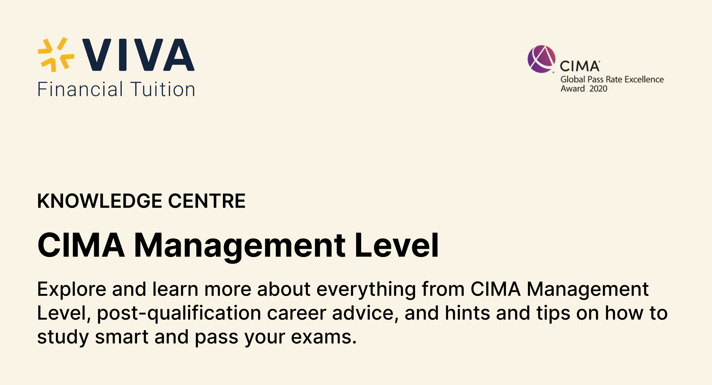 Knowledge Centre | CIMA Management Level