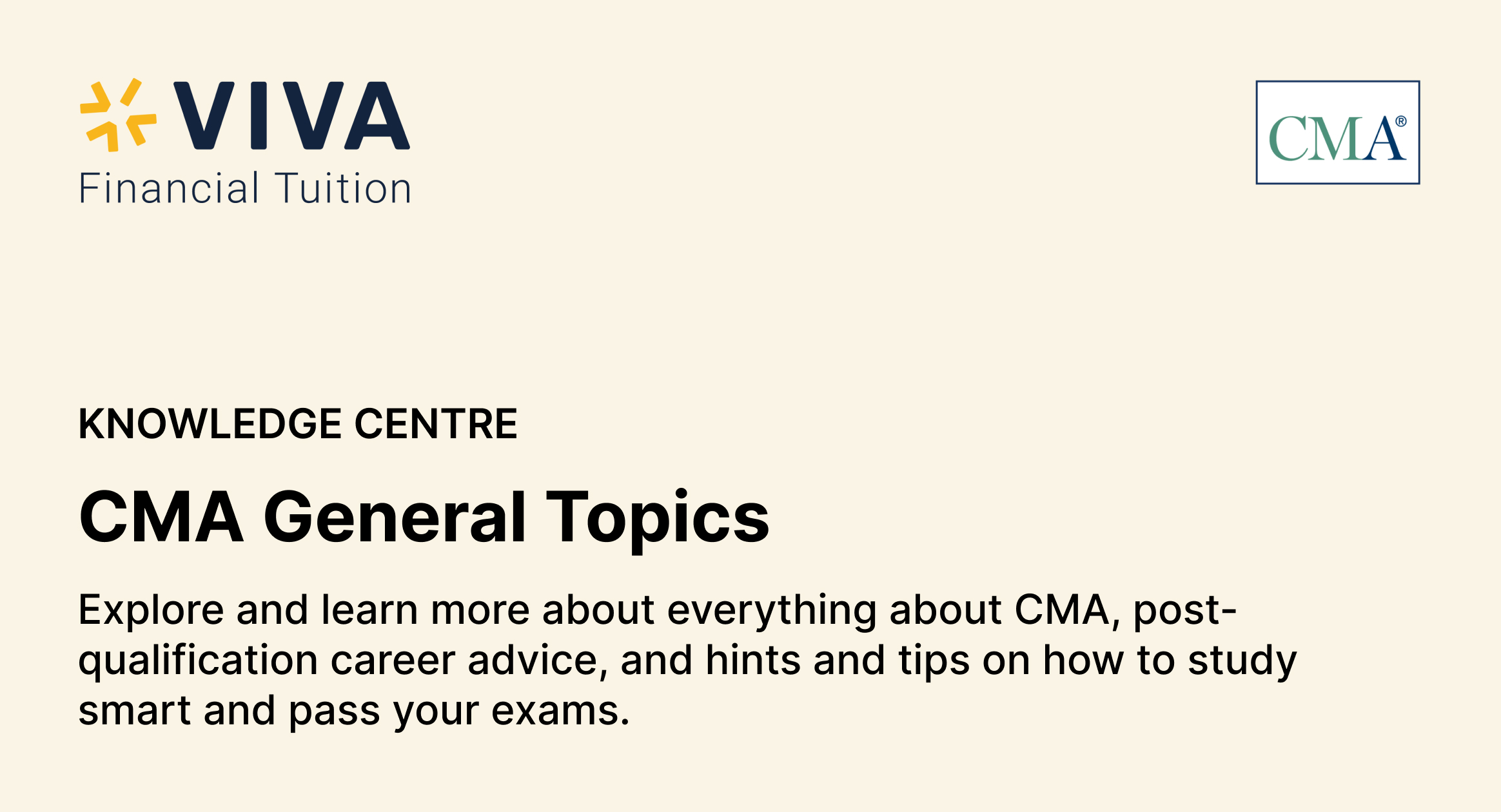 CMA | General Topics
