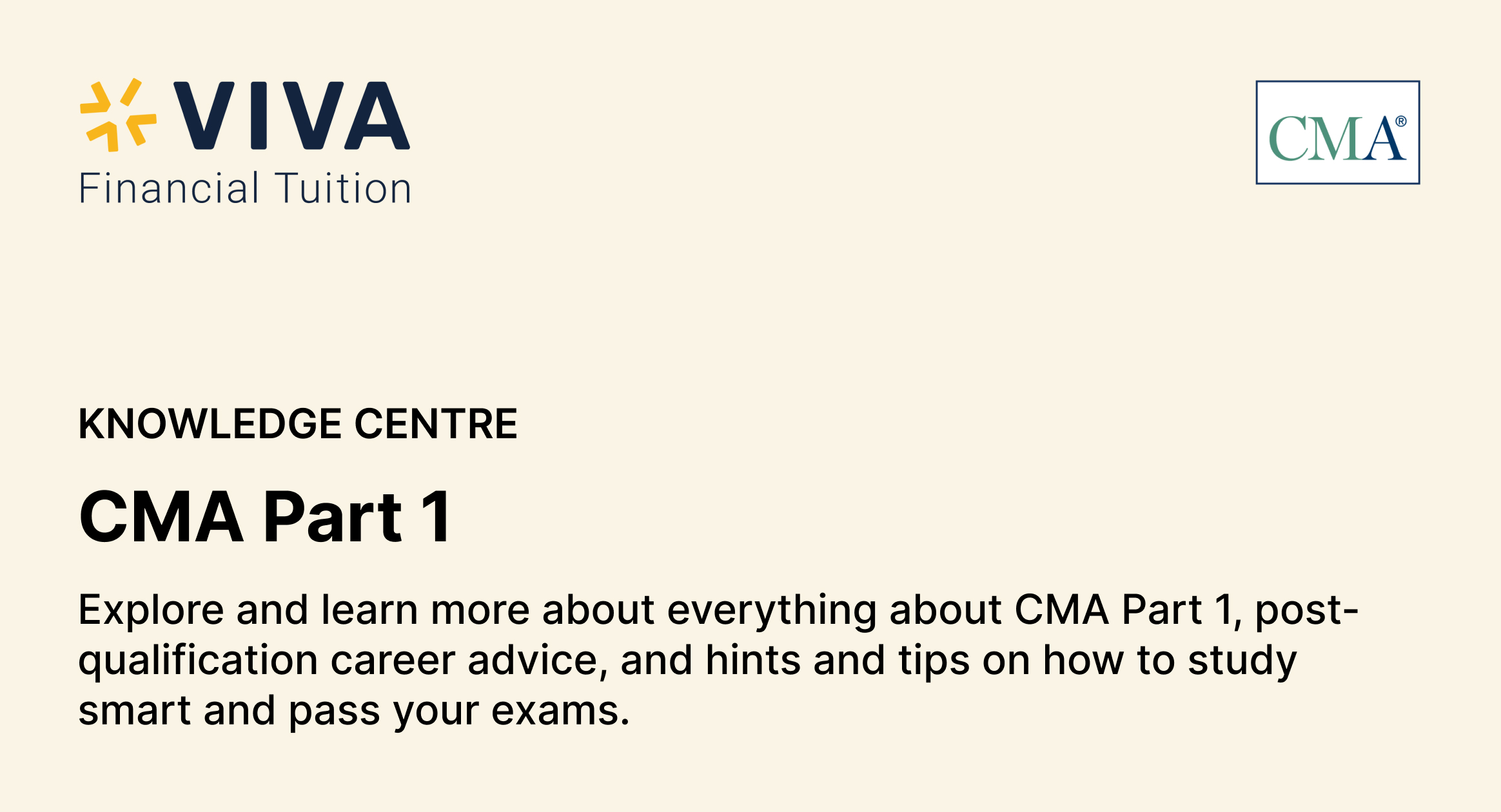 CMA Part 1