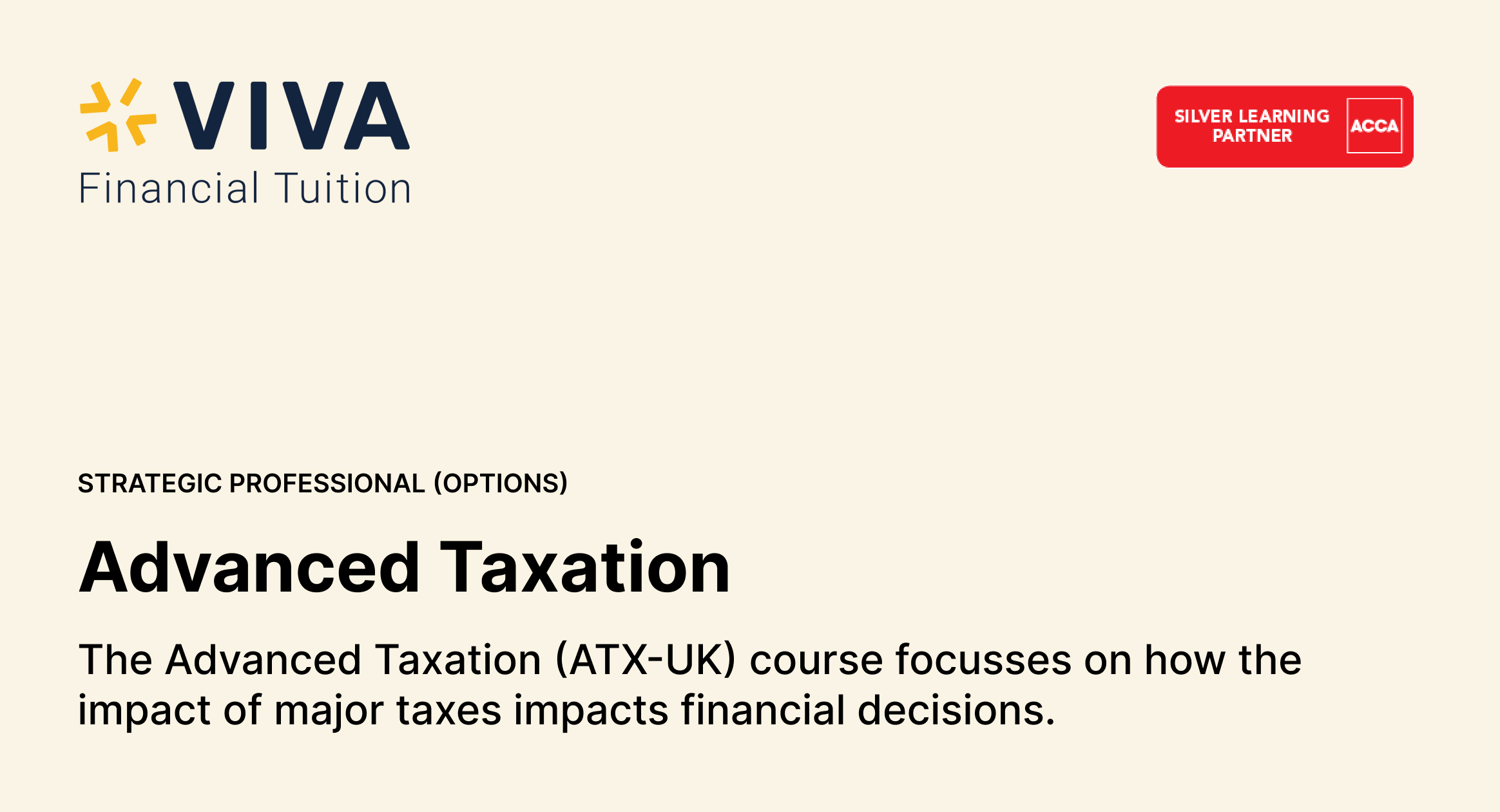 VIVA | ACCA Advanced Taxation (ATX UK) Course