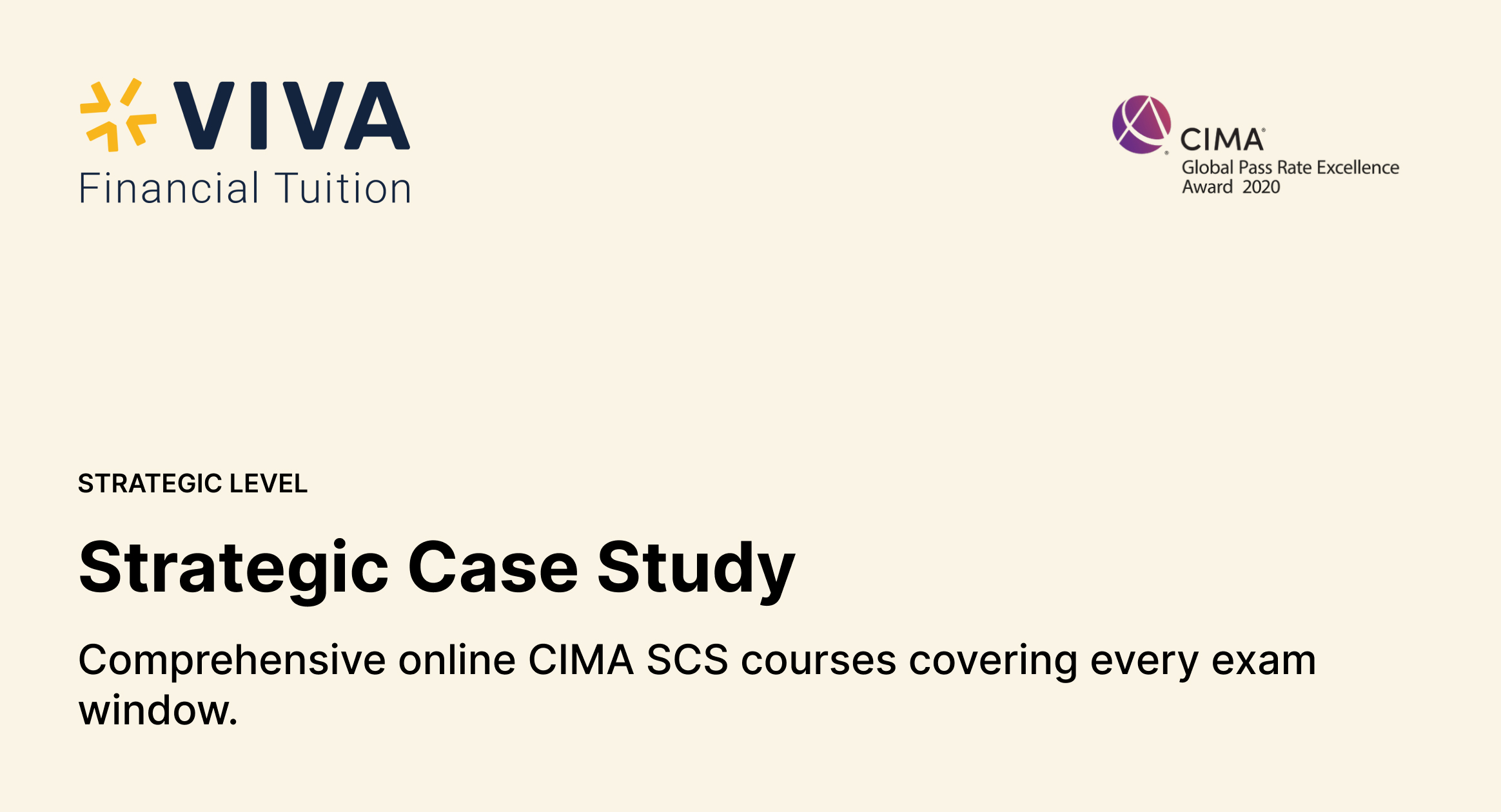 VIVA | CIMA Strategic Case Study Course