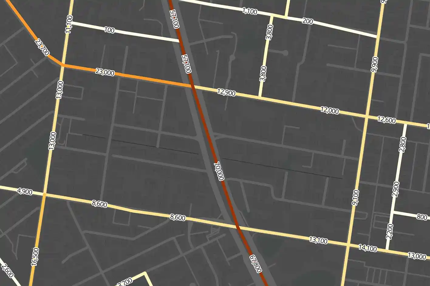 View traffic flow counts with Zenith Traffic Estimates