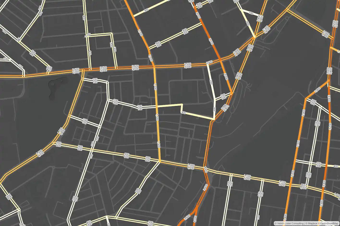 View traffic flow counts with Zenith Traffic Estimates