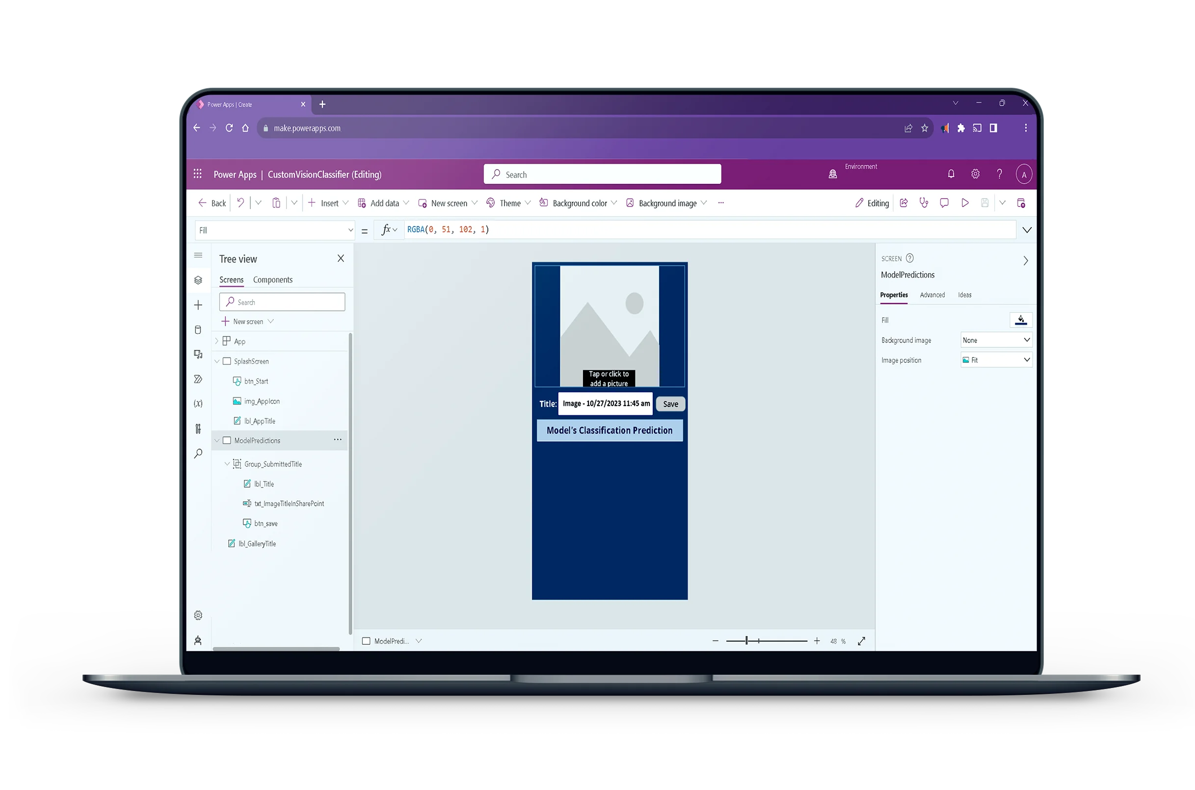 Integrating an Azure AI Custom Vision Model with Power Apps | The ...
