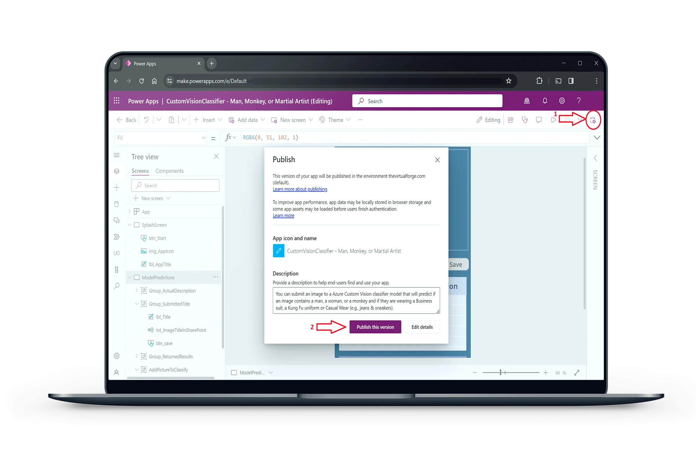 Integrating an Azure AI Custom Vision Model with Power Apps | The Virtual Forge