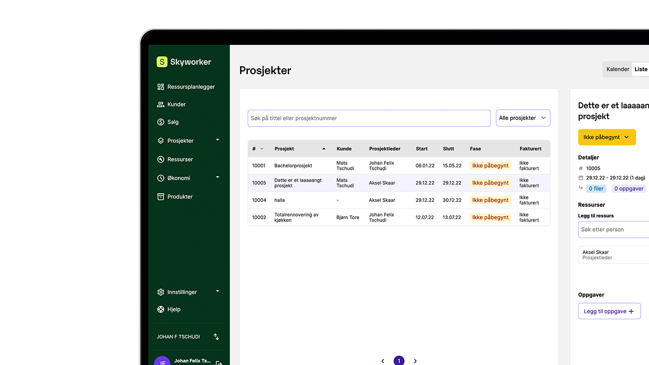 Funksjoner | Skyworker