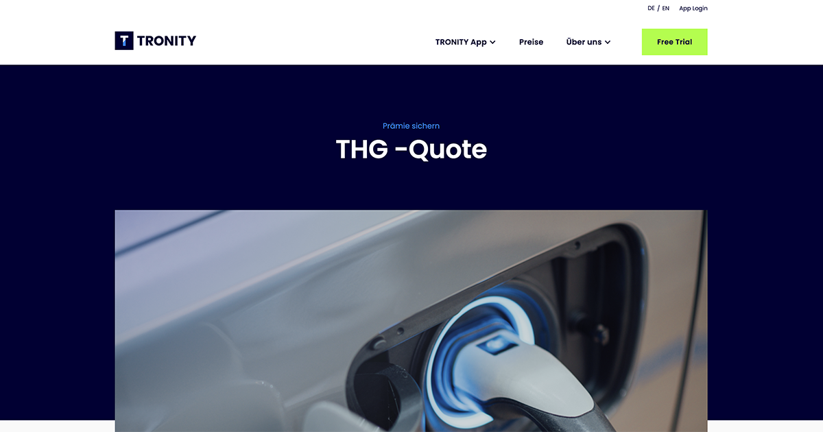 Registrierung und Zertifizierung für die THG-Quote mit TRONITY