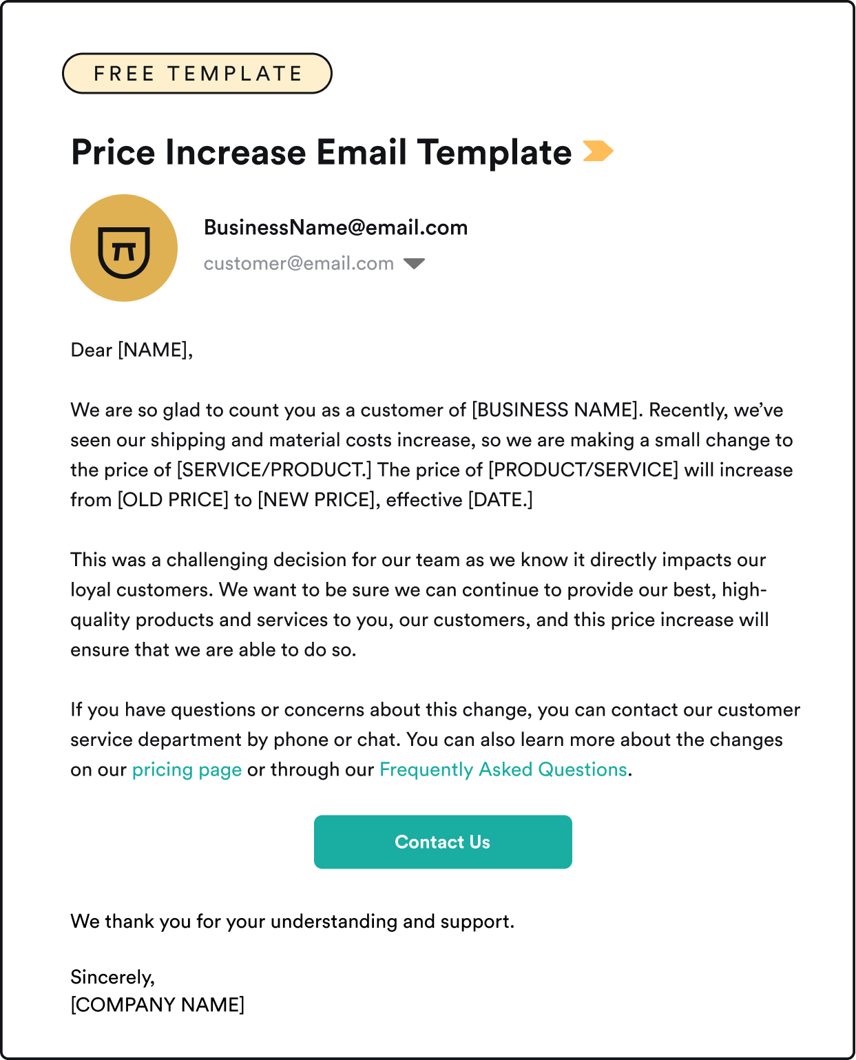 How To Write A Price Increase Letter with Template 