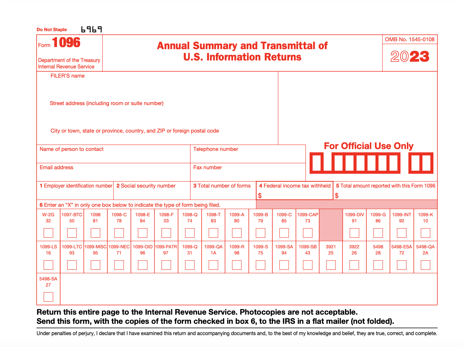 Form 1096: A Simple Guide