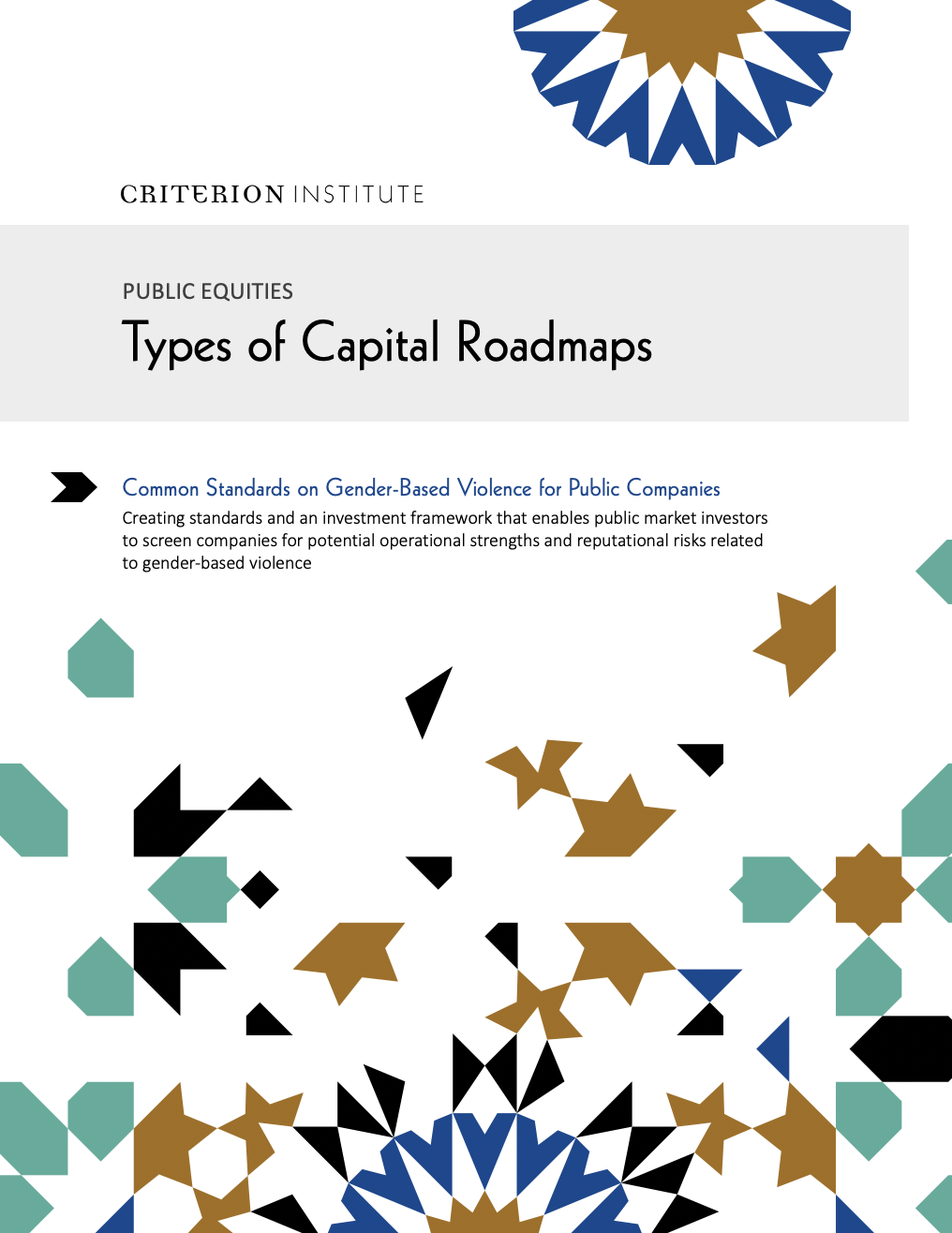 Common Standards on GBV for Public Companies