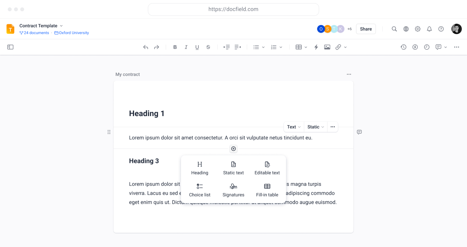 Why Docfield: How efficient businesses create documents — Docfield