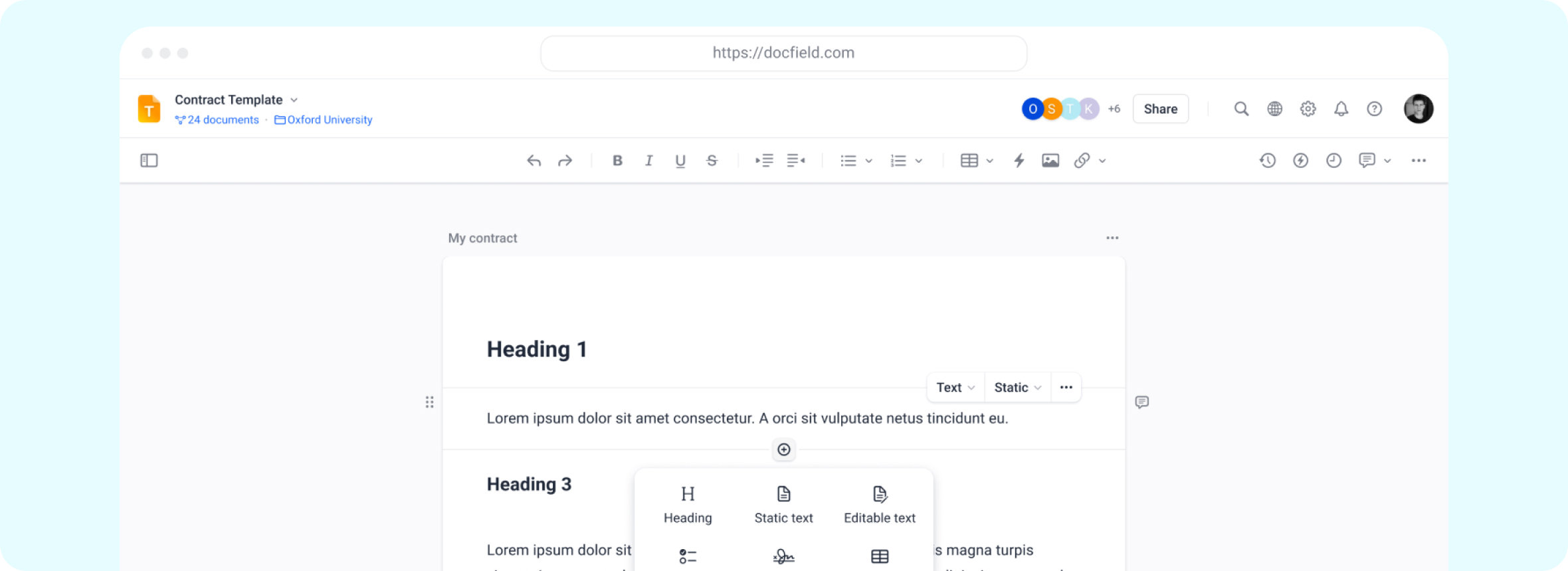 Docfield: Better contracts in less time