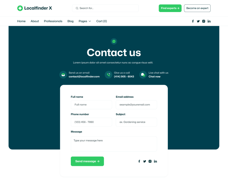 Localfinder X - Webflow Ecommerce website template
