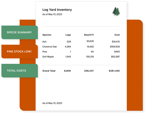 Sawmill Inventory Management :: Timbersoft