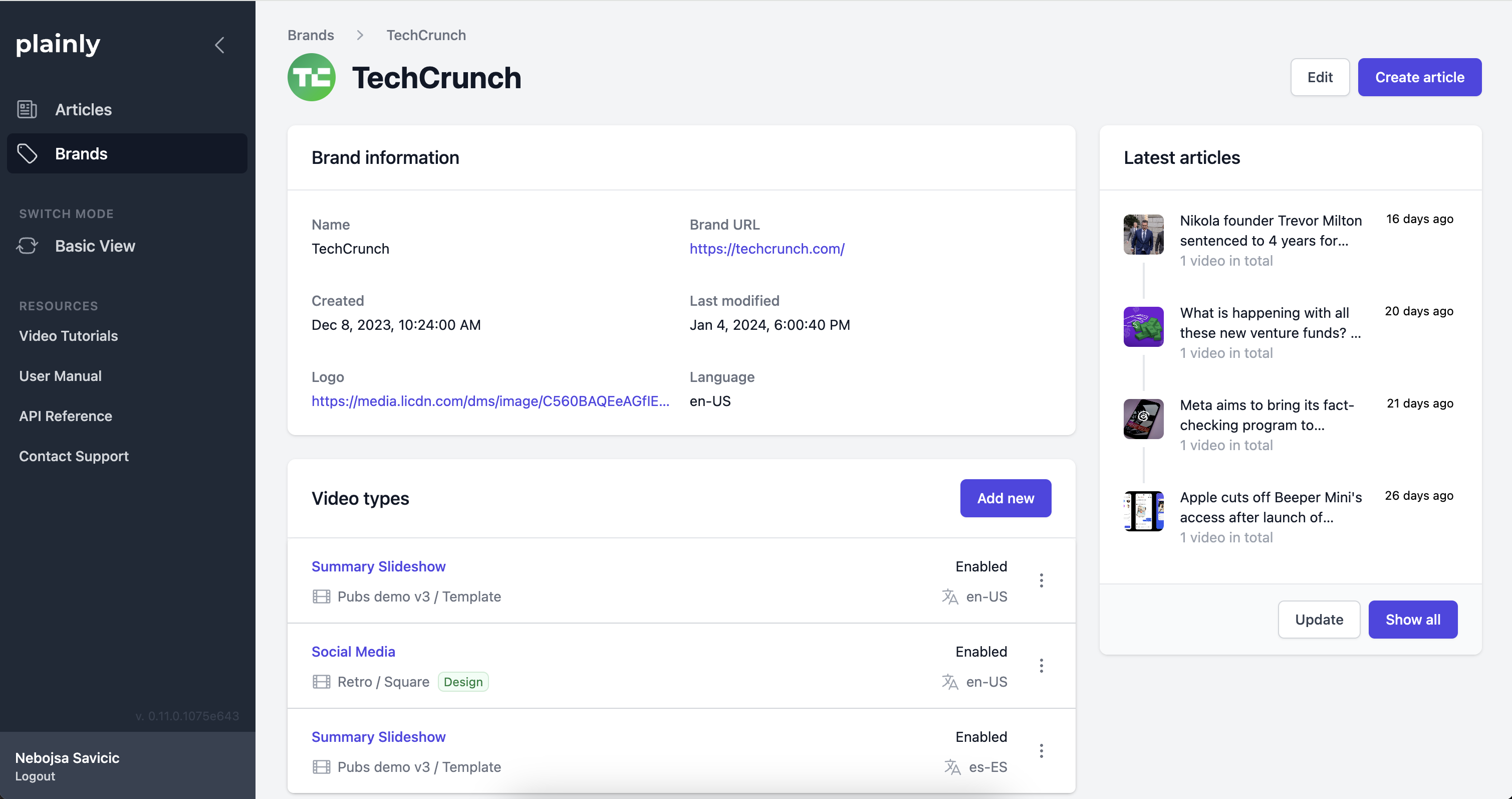 Plainly - Article to video software