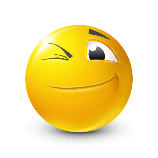 Wink Blue Emoji