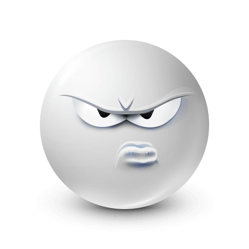 Annoyed Blue Emoji