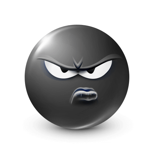 Annoyed Blue Emoji