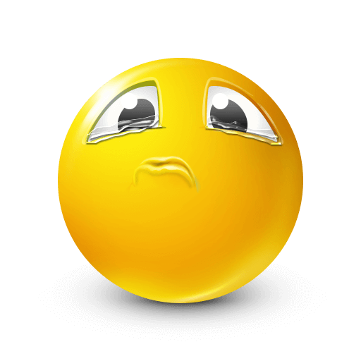 Tearing Up Blue Emoji