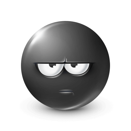 Unimpressed Blue Emoji