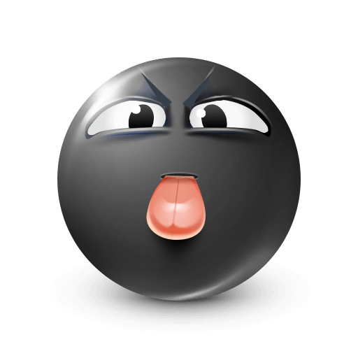 Putting Tongue Out Blue Emoji