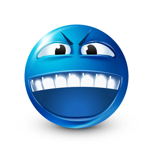 Roaring Angry Beast Blue Emoji