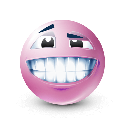 Huge Grin Blue Emoji