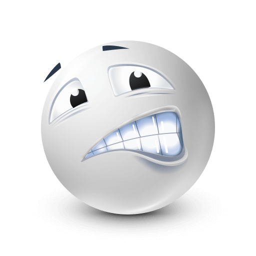 Punched in Face Black-Eye Smiley Blue Emoji