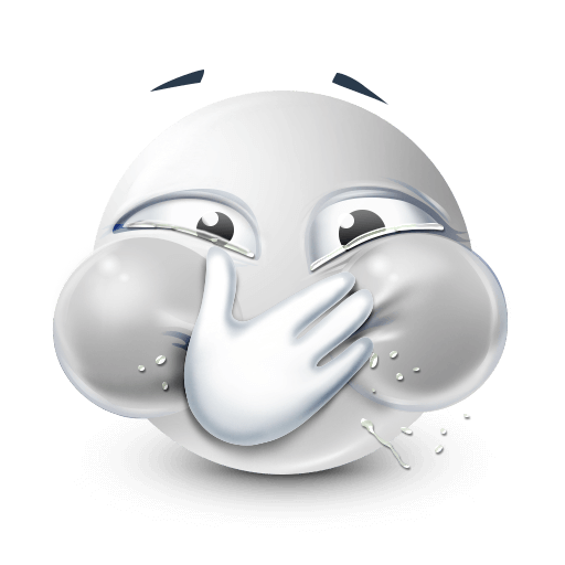 Laughing Squinting Face Blue Emoji